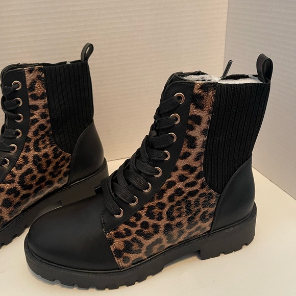 Cato | Shoes | Leopard Print Combat Boots | Poshmark